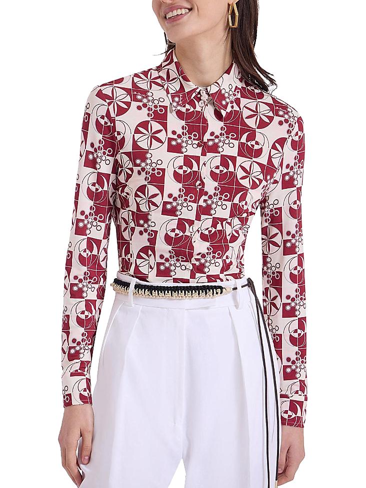 LA DOUBLEJ La Doublej Fitted Shirt with Geometric Print